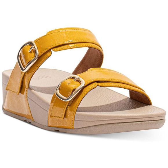 Fitflop | Shoes | Fitflop Womens Lulu Glitter Yellow Patent Slip On ...